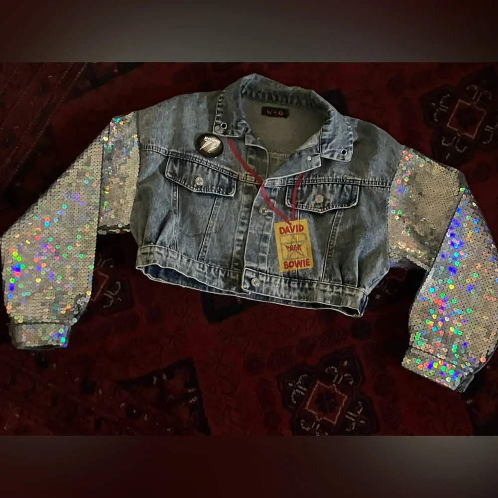 Wren + Glory | Jackets & Coats | David Bowie Cropped Denim Jacket ...